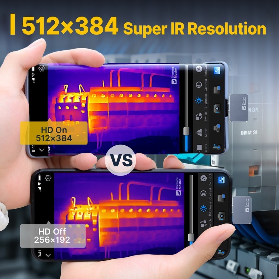 512×384 P2 Thermal Camera Android,1112℉,15x Zoom,USB-C Infrared Thermal ...