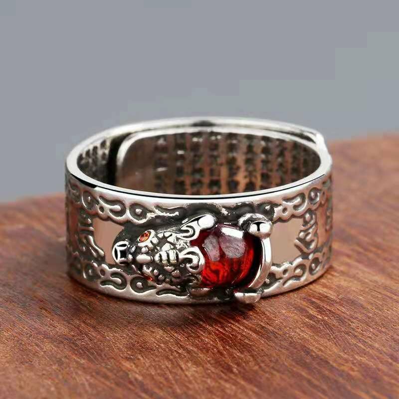 Lucky Feng Shui Pixiu Ring Open Finger Men Women Blessed Attract Wealth ...