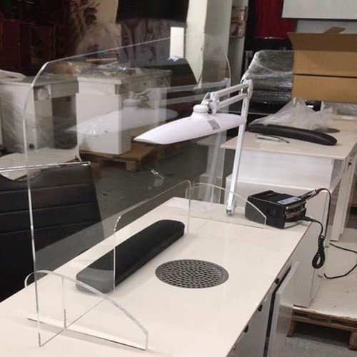 Lightweight Sneeze and Cough Protective Shield Guard 39 x 31.5 Clear ...