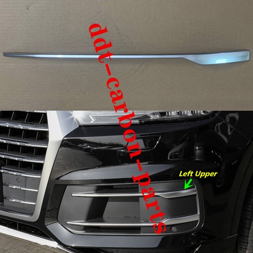 1Pcs For Audi Q7 2016-2019 Left Front Bumper Fog Light Cover Upper Trim ...