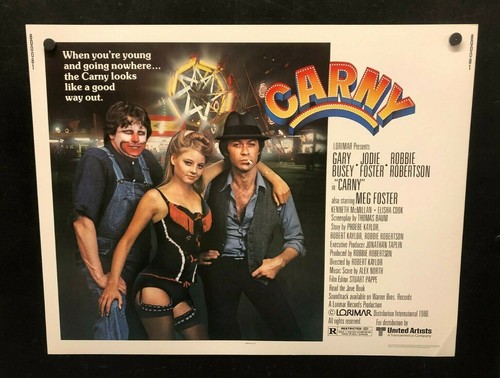 original 1980 CARNY Half Sheet Movie Poster 22 x 28 Gary Busey / Jodie ...