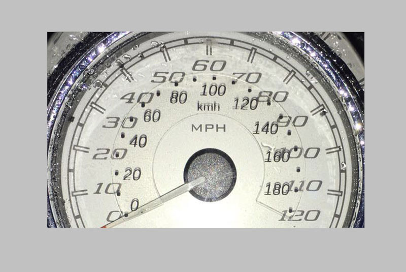 Tacho Aufkleber MPH zu KMH passend für div. US Modelle Gauge Sticker ...