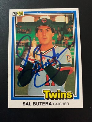 Sal Butera Signed 1981 Donruss #530 Rookie Card Minnesota Twins ...