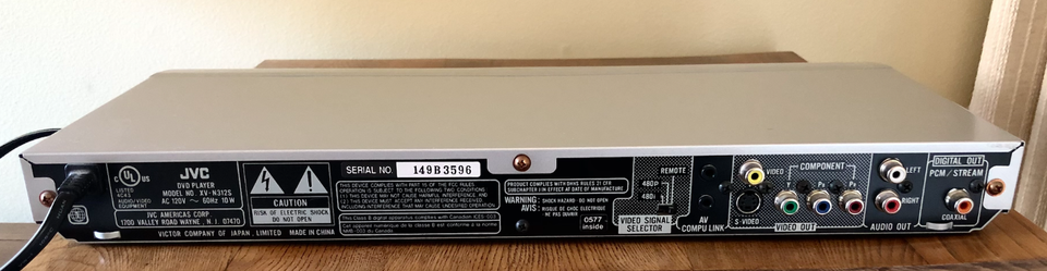 DVD Player Combo CD JVC Combination DVD/Super VCD/CD Plays CDs & DVDs ...