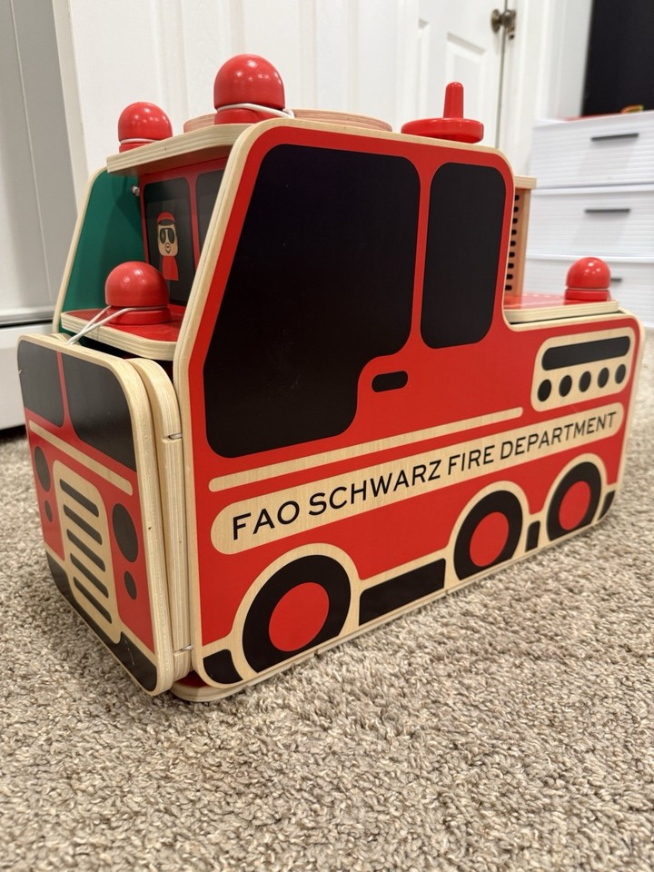 FAO Schwartz Toy Fire Department House Truck with Accessories | eBay