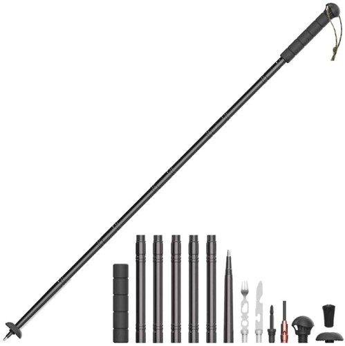 Multifunctional Lightweight Tactical Aluminum Trekking Poles Adjustable ...