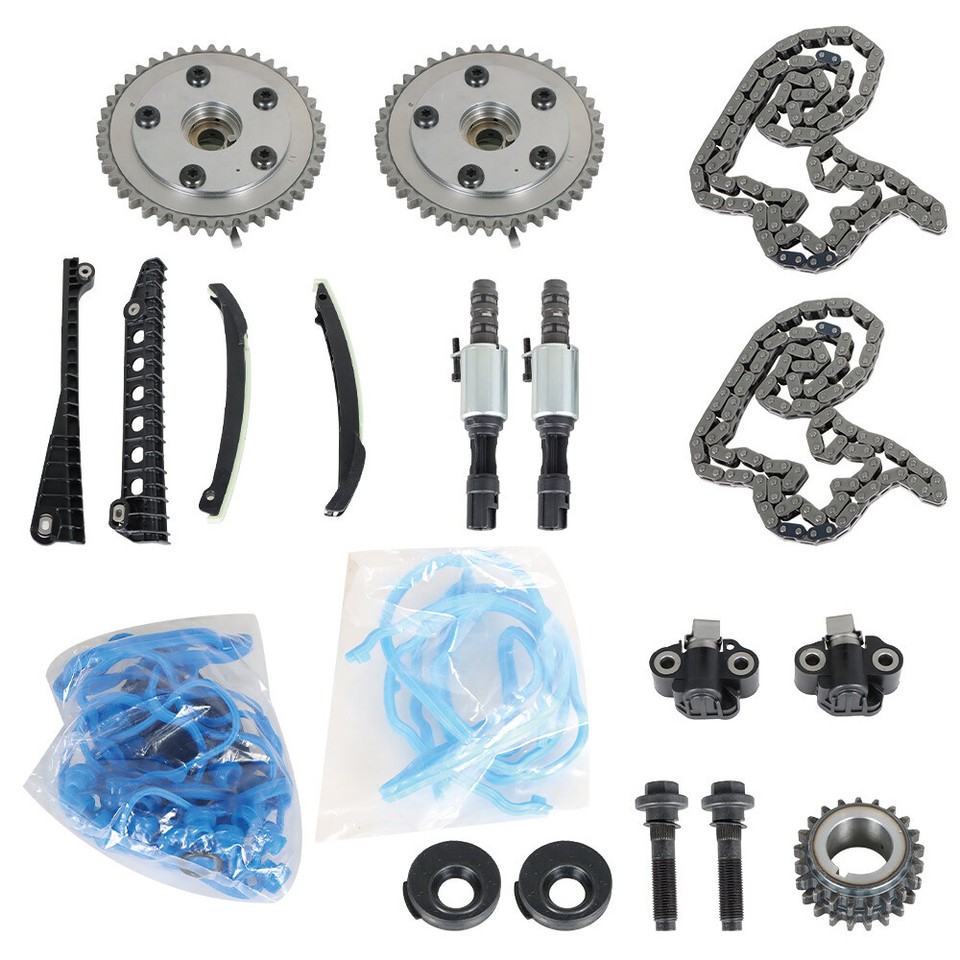 Timing Chain Kit+Cam Phasers+VVT Valves For 3V 5.4L Triton Ford F150 ...