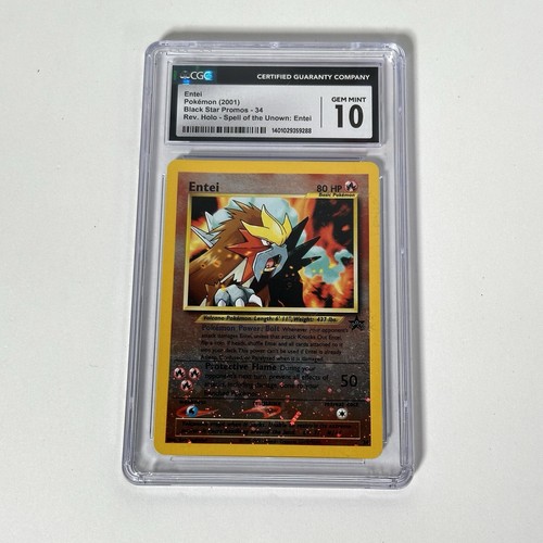 2001 Pokémon Movie Entei Black Star Promo Reverse Holo CGC 10 GEM MINT ...