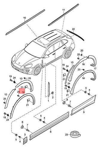 Genuine PORSCHE Cayenne 92A Wheel Cover Left Black 958559727209B9 | eBay