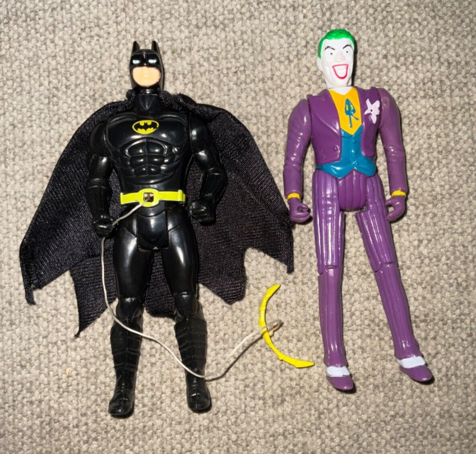 Batman Batcave 1989 Playset w/ Box Instructions Figures Chairs Included ...