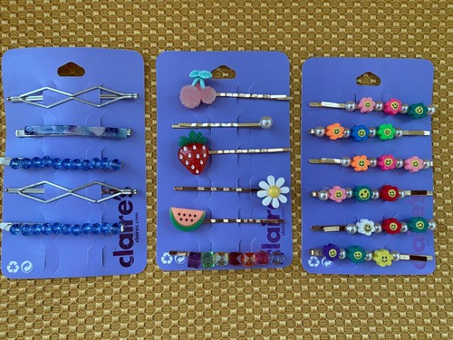 Lot of 3: Claire’s Decorative Beaded Bobby Pins, Barrettes, Hair ...
