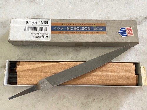 NICHOLSON #36969 6" Knife 00 Cut XF Swiss Pattern Hand File, Made in ...