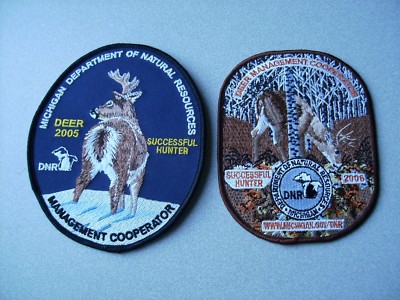 2005 & 2006 MICHIGAN SUCCESSFUL DNR DEER HUNTING PATCHES - BEAR ...