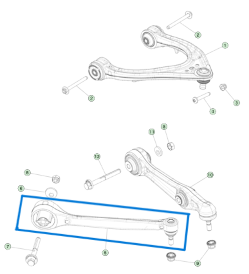 STRUTMAN Aft Link Front Lower Left for Tesla Model S/X 2012-2024 ...
