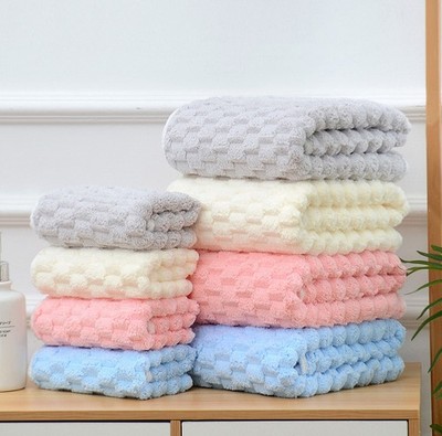 3pcs Bath Towel Flannel Bath Towels Set Super Soft Face Towels Dry Hair ...