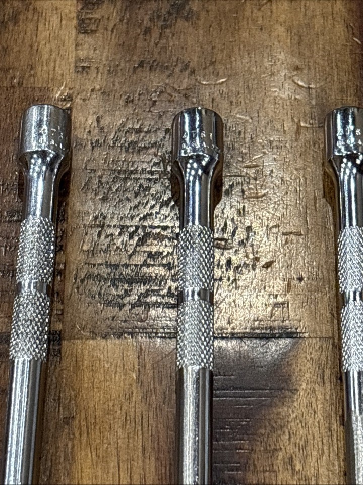 Proto Tools 1/4” Drive Extensions 3pc 6 Inches Long 4761 USA Excellent ...