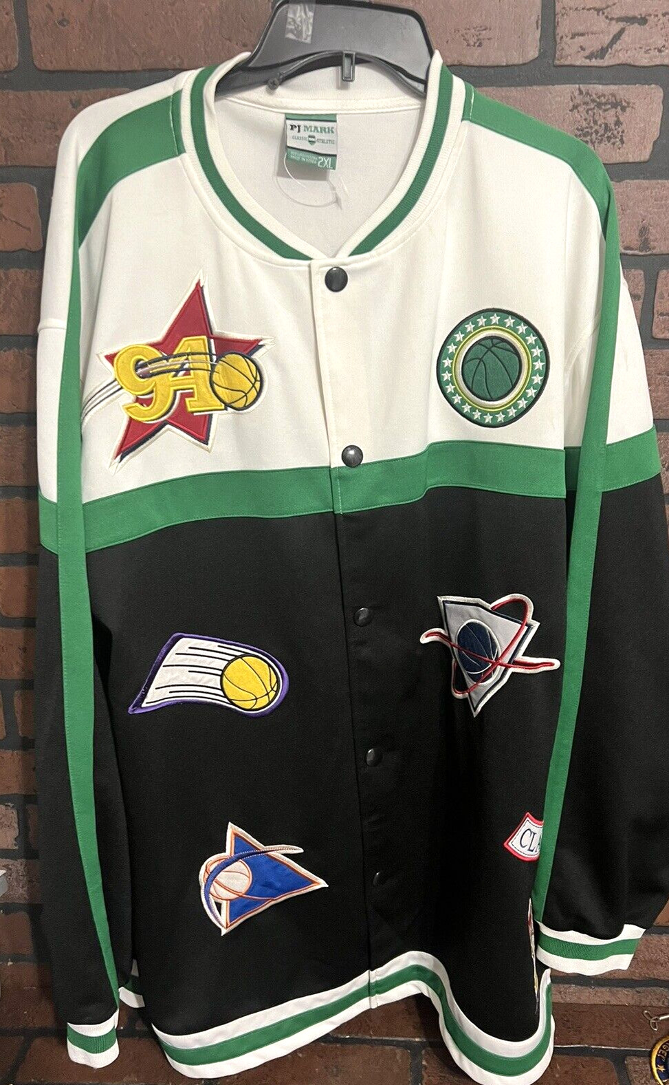 PJ Mark Basketball NBA LOOK Patches Jacket 2XL - Gem