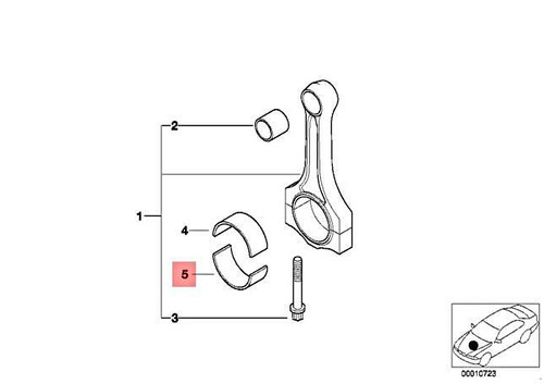 New Genuine BMW OEM Rod Bearing (45.00 mm Standard) 11241284849 | eBay