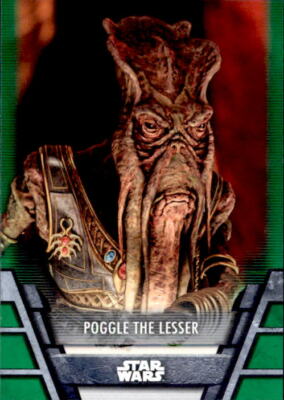 Poggle The Lesser 2020 Topps Star Wars Holocron Green Parallel Card # ...