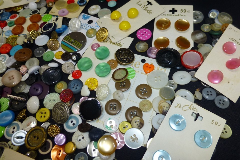 Vintage button lot old buttons collection | eBay