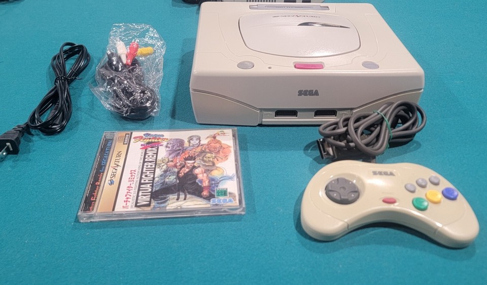 Modded Sega Saturn Region Free⚡️ FRAM MODS🔥New battery 🔥Virtua Fighter ...