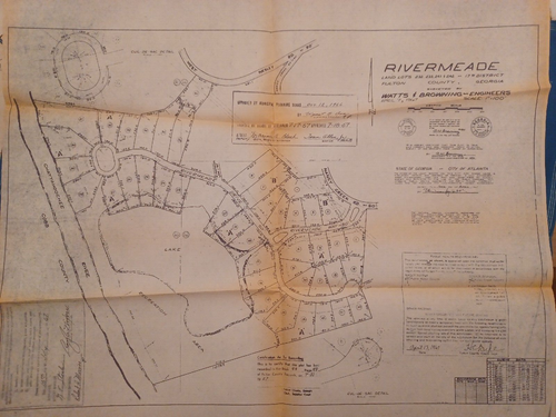 1867 vintage Atlanta map, Rivermeade, Fulton County, Buckhead | eBay