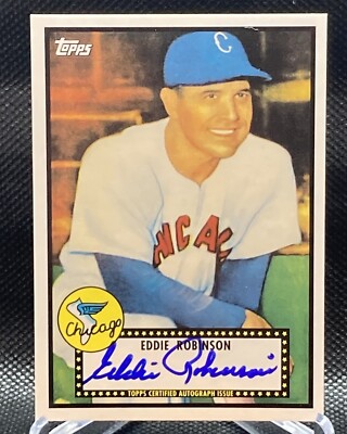2011 Topps Lineage Reprint Autograph #RA-ER Eddie Robinson Chicago Cubs ...