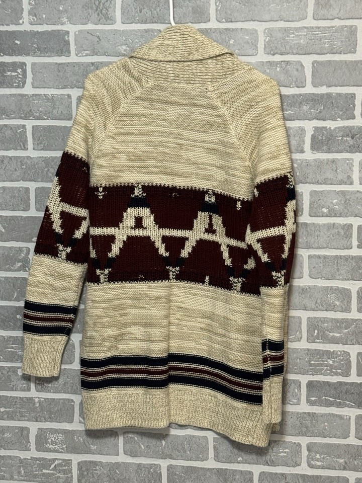 Forever 21 Women’s Large BeigeHeaven Knit Aztec Print Open Long Sleeve ...