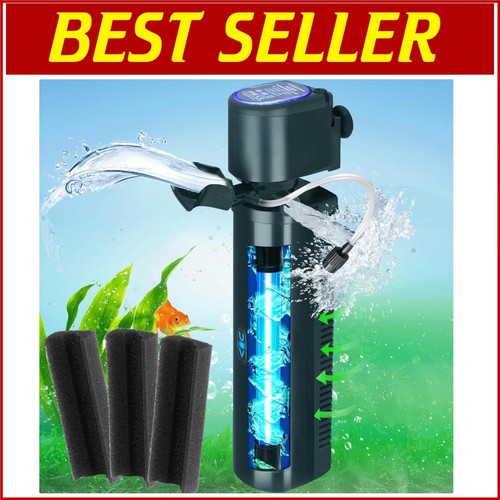 Powerful Aquarium Filter with U-V Light – Clean, Odor-Free Water for ...