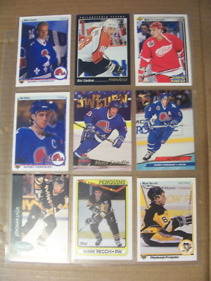 HOCKEY CARD MIXED LOT 9, MATS SUNDIN ERIC LINDROS MARTIN LAPOINTE MIKE ...