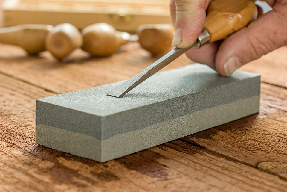 6" Double Sided Aluminum Oxide Sharpening Stone (6"x2"x1") Grits 120/ ...