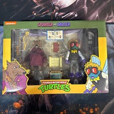Teenage Mutant Ninja Turtles NECA Splinter vs Baxter (Cartoon)