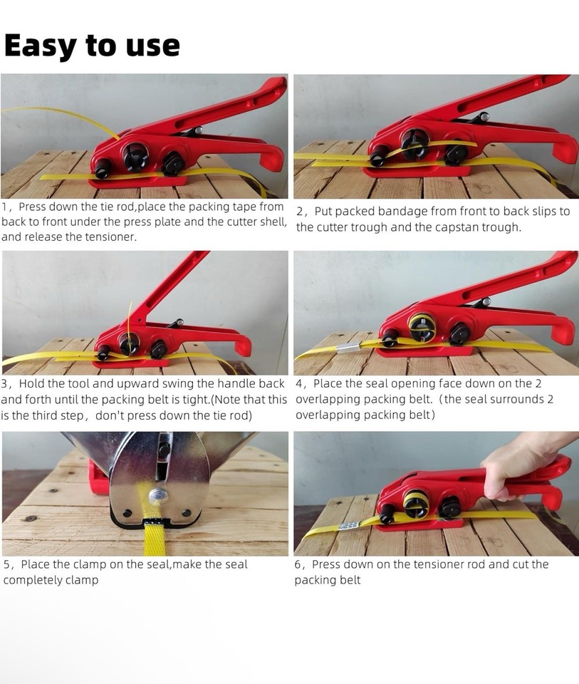 All-in-One Banding Strapping Kit with Poly Strapping Tensioner, 3200 ...