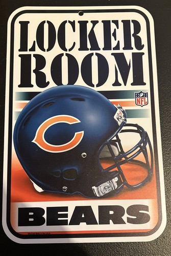 Chicago Bears Locker Room Plastic Sign 11x17 Fan Cave Design | eBay