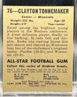 1948 Leaf #76 Clayton Tonnemaker Minnesota Golden Gophers New York ...