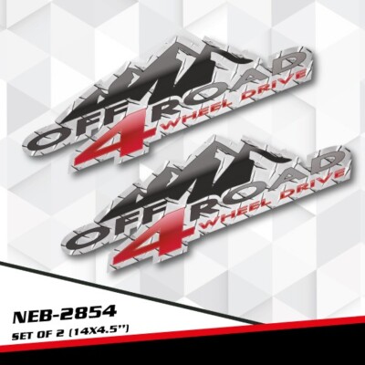 4X4 OFFROAD DECALS STICKERS 4WD For FORD CHEVY DODGE TOYOTA GMC CANYON ...