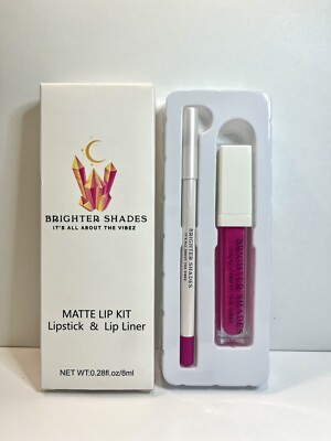 Brighter Shades Matte Lip Kit #4 HOT PINK - Matte Lip Stick & Lip Liner ...