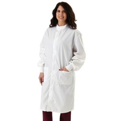 Medline Unisex ResiStat Barrier Lab Coat White, Extra Large, 1ea | eBay