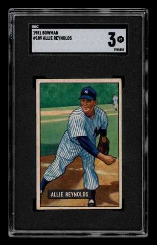 1951 Bowman Set-Break #109 Allie Reynolds SGC 3 VG | eBay