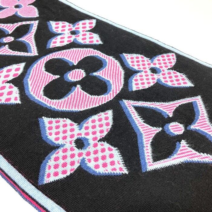 Louis Vuitton Muffler Scarf Echarpe Giant Pop M73895 Black Louis Vuitton Muffler Scarf Echarpe Giant Pop M73895 Black