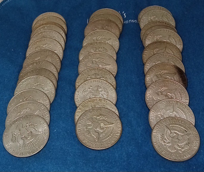 Kennedy Half Dollars 40% Silver Coins - 13.9 Ounces [Lot of 34) | eBay