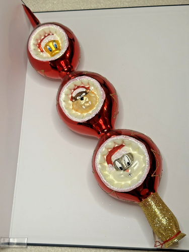 Christopher Radko Tree Topper Christmas Looney Tunes Bugs/Taz/Tweety ...