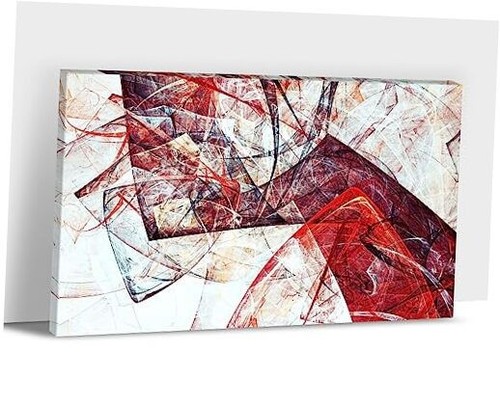 Abstract Canvas Wall Art - Red Abstract 24L" x 18W" Abstract Canvas ...