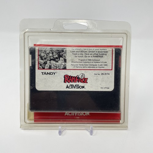 Vintage RAMPAGE smash & trash Tandy TRS-80 game cartridge 26-3174 Color ...