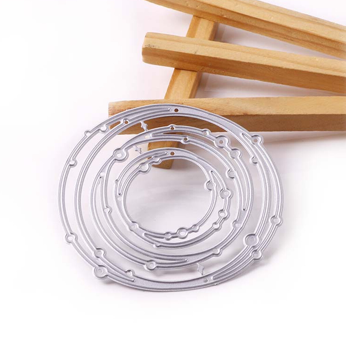 Spotty Circle Frame Metal Cutting Dies Scrapbooking Embossing Stencil ...