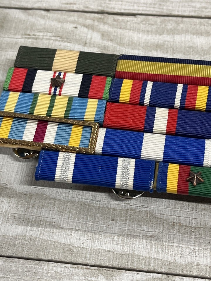 Vintage USMC Military 5 Row & 19 Ribbon Rack Ribbon Stack | eBay