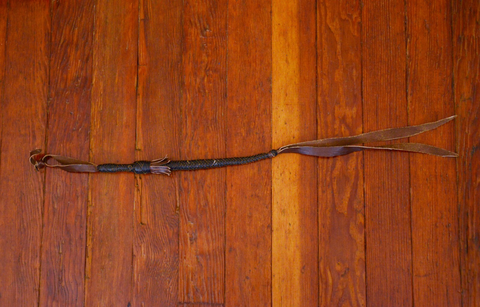 Vintage Braided Leather Whip Flogger Brown Riding Crop Small | eBay