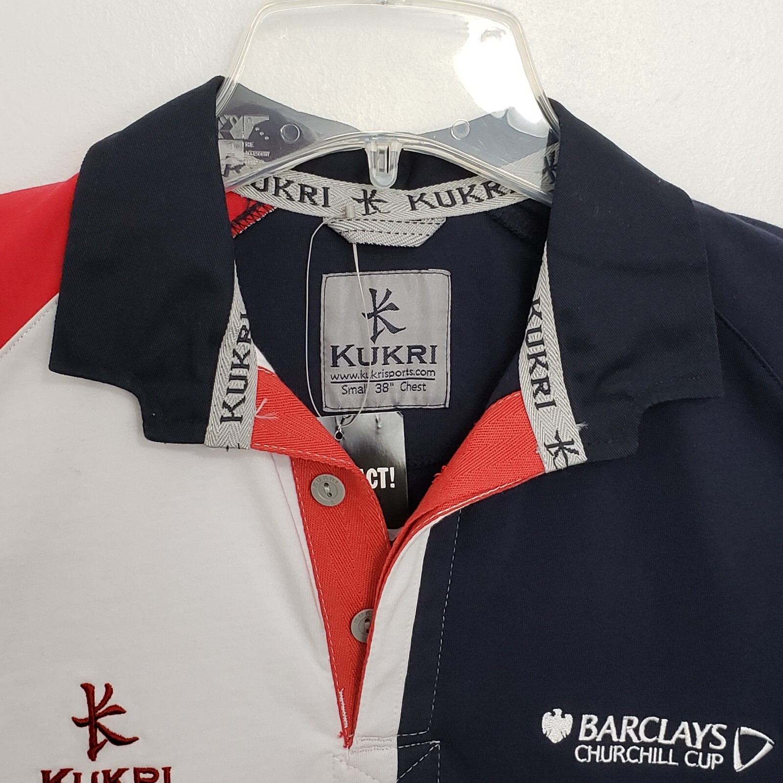 Barclays Churchill Cup Kukri Rugby Shirt Men's Small 38" Chest NEW with ...