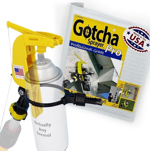 Gotcha Sprayer Pro Triggers Aerosol Wasp Hornet Spray 1 Count Yellow ...