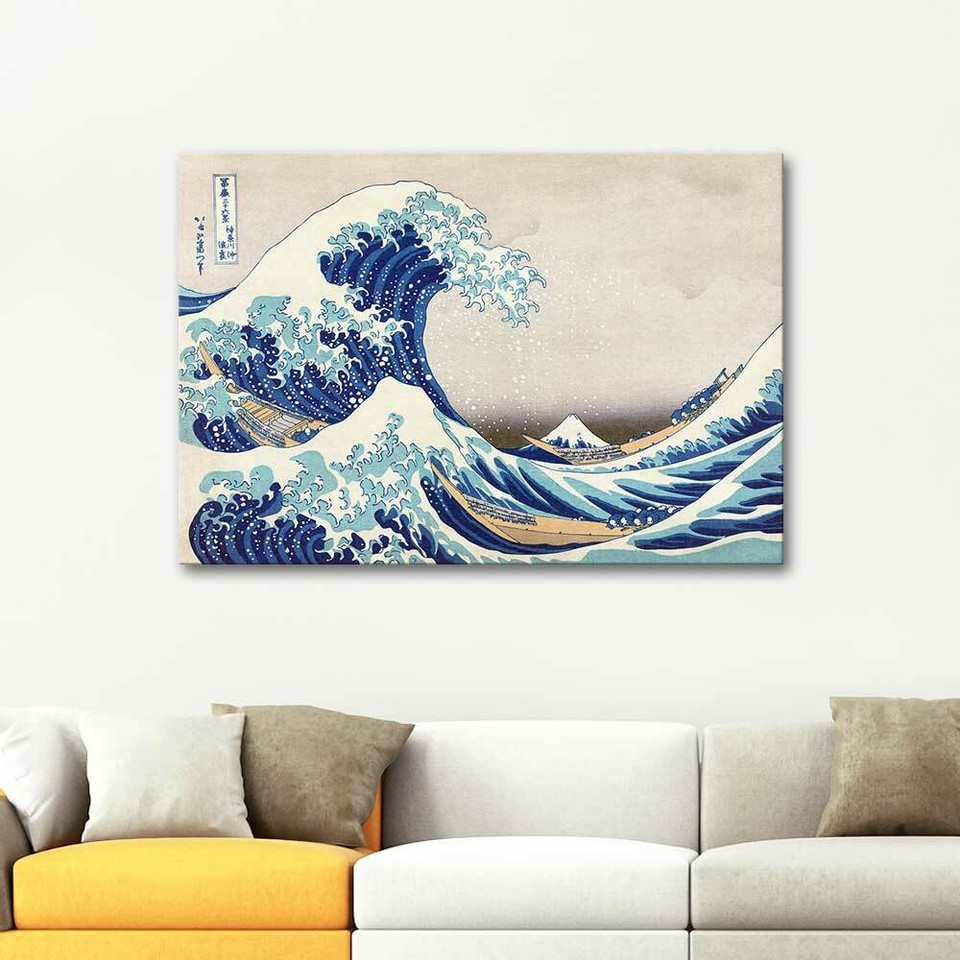 The Great Wave off Kanagawa by Katsushika Hokusai as HIQU Art Print on ...